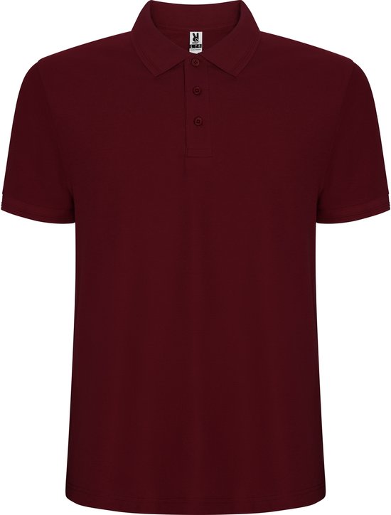 Donker Rode heren unisex Polo korte mouwen Pegaso merk Roly maat M | bol
