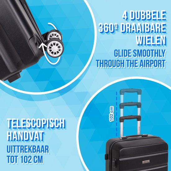 Leonardo Handbagage Koffer - Reiskoffer Handbagage - Reis Trolley ...