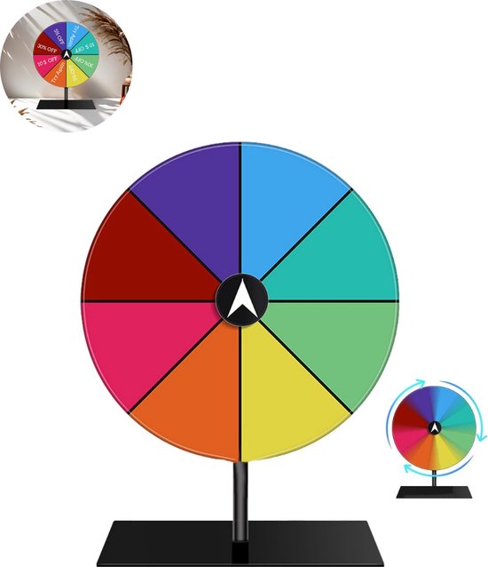Rad van fortuin - 8 Schrijfvakken - Met Marker en Wisser - Draairad ...