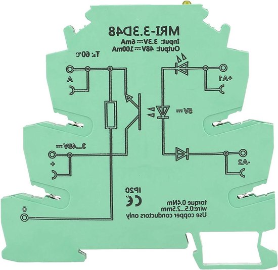in MRI-3.3D48 DC-optocoupler PLC-relay 33 VDC Output 3-48 VDC Input Din ...