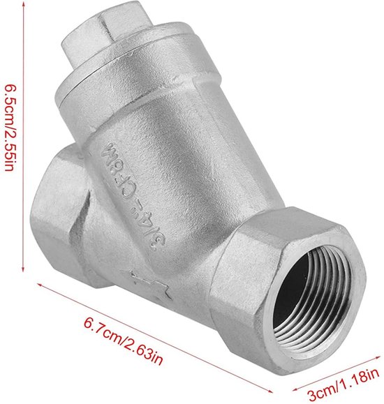 Y zeef 3/4 "DN20 PT draad - RVS Y-vormige zeef voor water, olie en gas ...