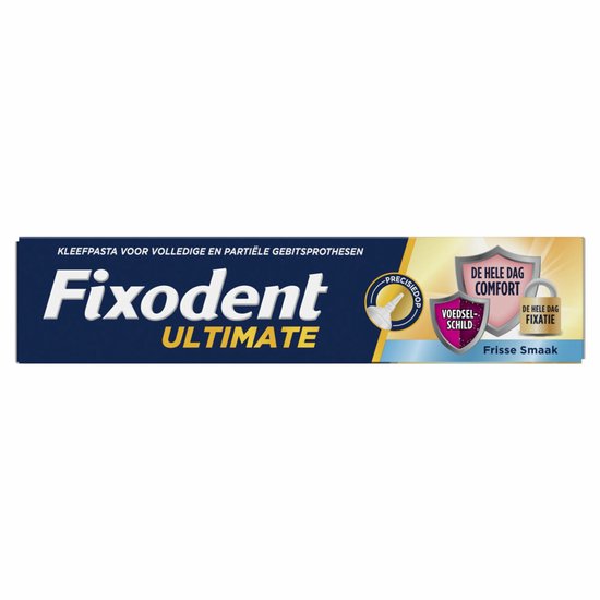 Fixodent Kleefpasta Ultimate Fresh - Voor kunstgebit - Sterke fixatie ...