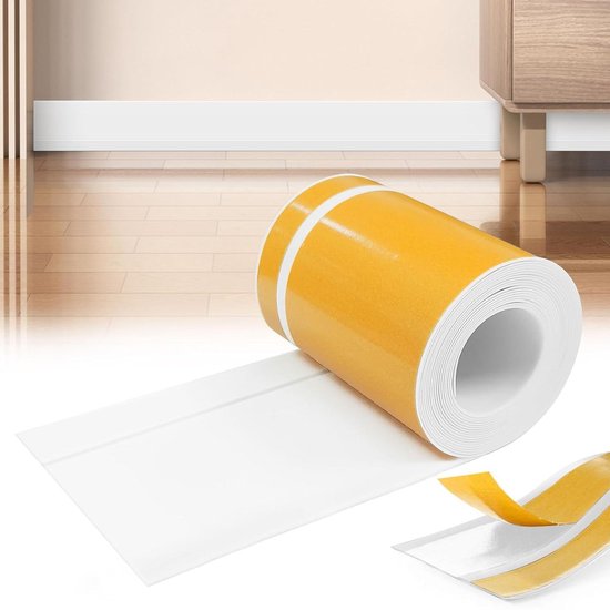 Zachte zelfklevende PVC plint - 80 mm x 20 mm x 5 m - voor keuken en ...