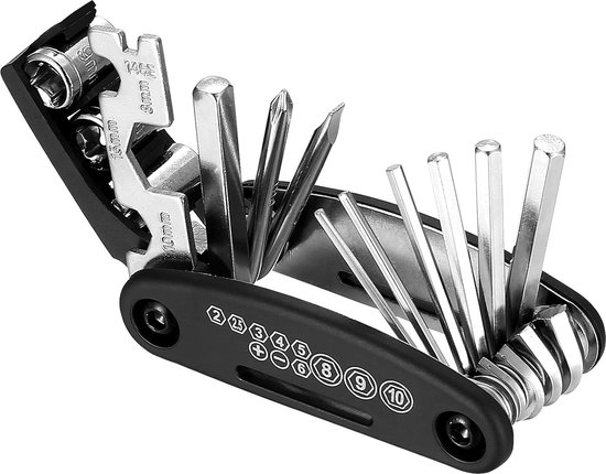 SNQ 16-in-1 multitool voor fiets- multifunctioneel gereedschap ...