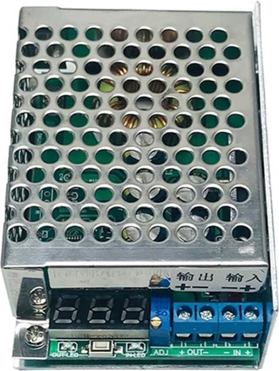 DC-DC Buck Converter 300W 10A 24V 12V 5V Step-Down Voedingsmodule met Aluminium... | bol