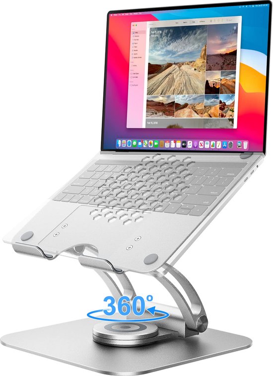 Inovra ® Laptopverhoger met Verstelbare Hoogte en 360° Draaibare Basis ...