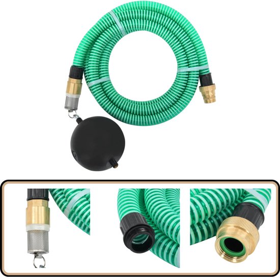 vidaXL Zuigslang - 1,1'' - 4 m - Groen - PVC Tuin Slang - Waterslang ...