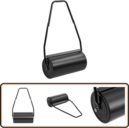 vidaXL Gazonroller - 42 L - IJzer en Staal - Zwart Gazonroller - Gazon ...
