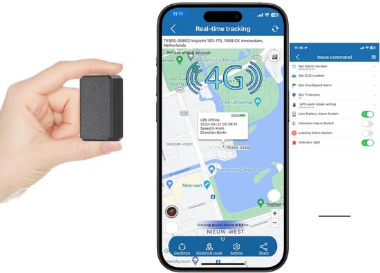 Mini GPS-tracker zonder ABO - Compacte GPS-tracker voor auto's ...