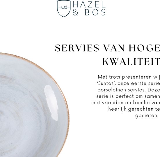 Bordenset 6 persoons - Ontbijtbord 24 cm - Porselein - Juntos Madera ...
