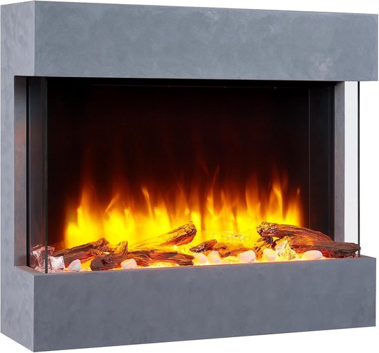 Elektrische Open Haard met Verwarming 1000/2000 W - Realistisch 3D ...