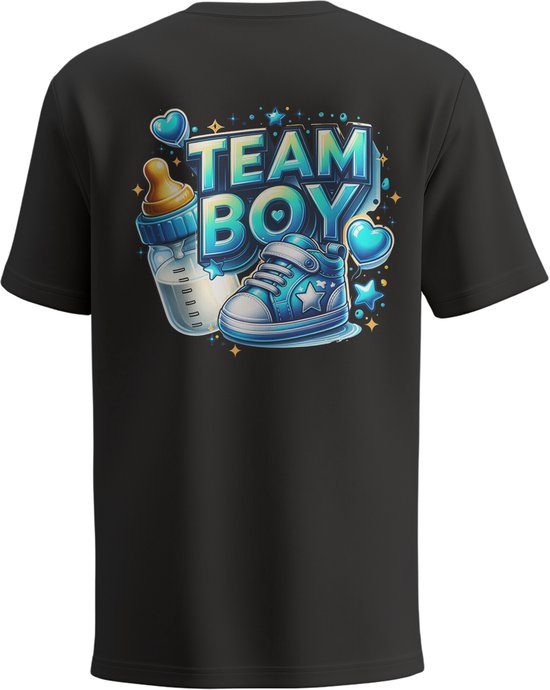 Team Boy T-shirt – Gender Reveal / Baby Shower Shirt – 100% Katoen – Unisex - PressLab | bol