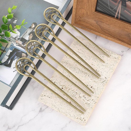 U-Shaped Hair Pins Set - Retro Metal Hair Clip Chinese Vintage Hairpins ...