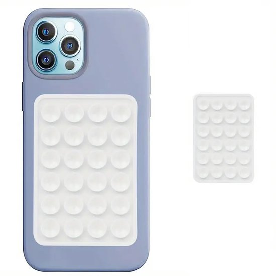 Zuignapje voor telefoon - Witte zuignap voor achterkant van telefoon ...