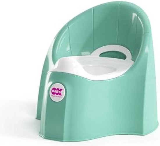 WC-potje met anatomische zitting en verhoogde rugleuning - turquoise | bol