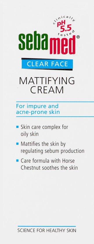 Sebamed Clear Face Mattifying Cream - Voor de onzuivere en acne ...