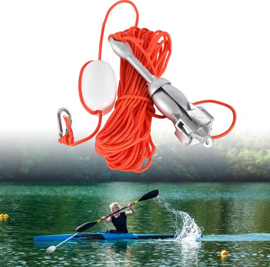 Boot anker Anker inklapbaar 1.5kg smeedijzer zilverkleurig Anker Ankers ...