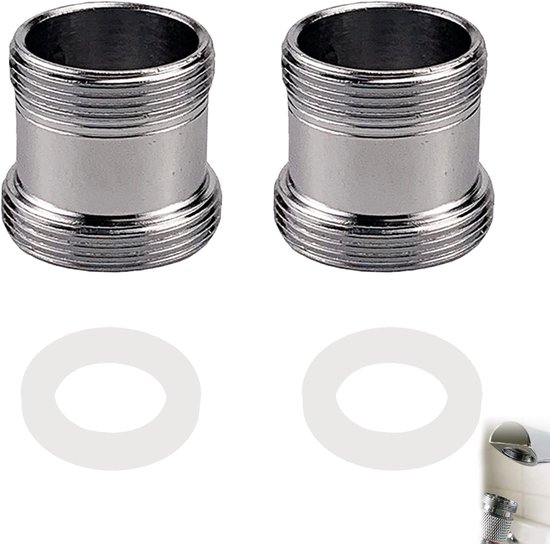 Kraanadapter Buitendraad M20 tot M22 voor Keuken en Wastafel - 2 Stuks | bol