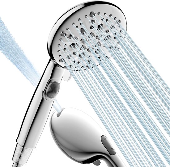 Douchekop met slang, waterbesparende douchekop met 7+2 straalsoorten ...