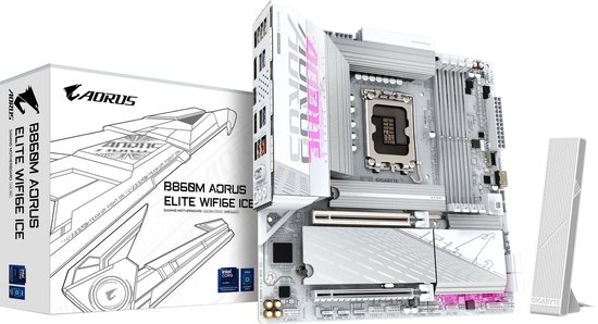 Gigabyte B860M AOURUS ELITE WIFI6E ICE - Moederbord Micro-ATX - Socket ...