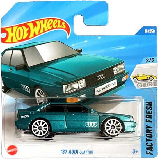 HOT WHEELS '87 AUDI QUATTRO GREEN 250/250 (1:64) HW FACTORY FRESH 2/5 | bol