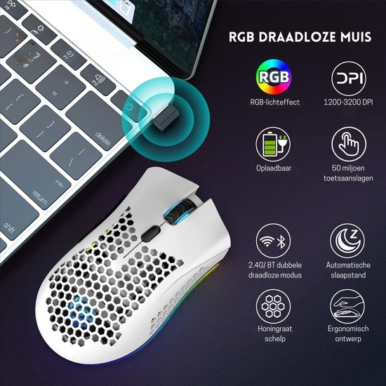 Witte muis bluetooth | bol