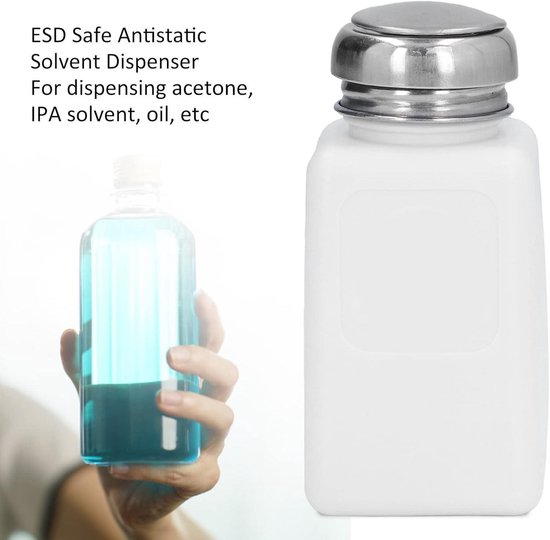 200ML Press Type Solvent Dispenser ESD Safe Antistatic Square Bottle ...
