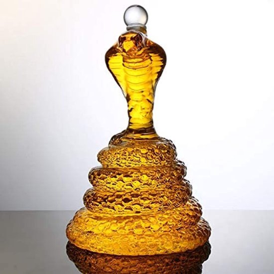 1000Ml King Cobra Snake Whisky Decanter, Handgeblazen Loodvrij Glas ...