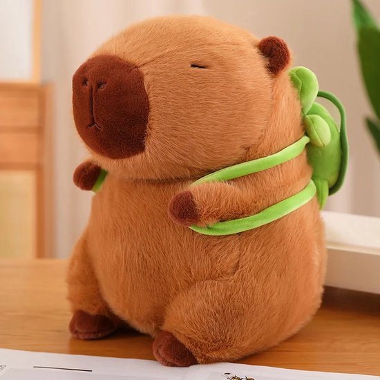 Capybara Knuffel XL (85 cm) met Rugzak – Grote Pluche Capibara ...