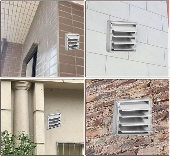 Buitenmuur Ventilatie Kap 304 RVS-luchtrooster afdekking Muurkanaal ...