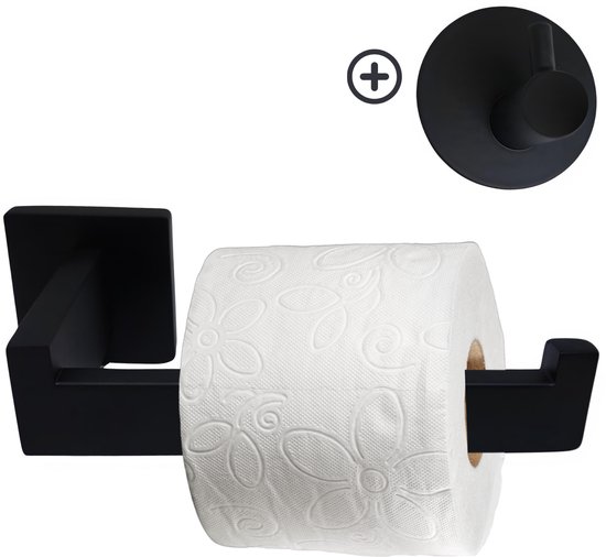 WC Rolhouder Inclusief Handdoekhaak - Toiletrolhouder - WC Papier ...