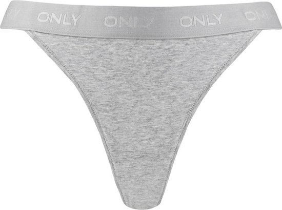 ONLY dames 2P strings cool cotton grijs - S | bol