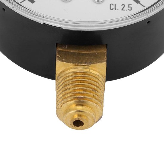 Mini-manometer 0-6 bar 1/4 inch NPT voor brandstof lucht olie water ...