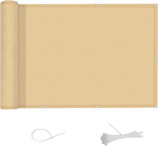 Goodivery ® Balcony Privacy Screen, Opaque 90 x 600 cm, 100% Polyester ...