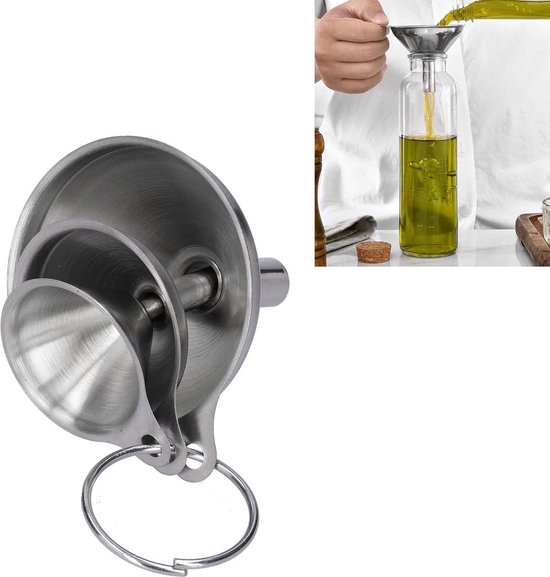 Roestvrijstalen trechter funnel - ventilatiedesign - 3 maten - voor het ...