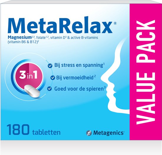 MetaRelax Tabletten - Magnesium - Vermoeidheid, goed voor de spieren ...