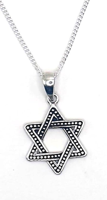 Zilveren Davidster ketting(3071-45cm) | bol