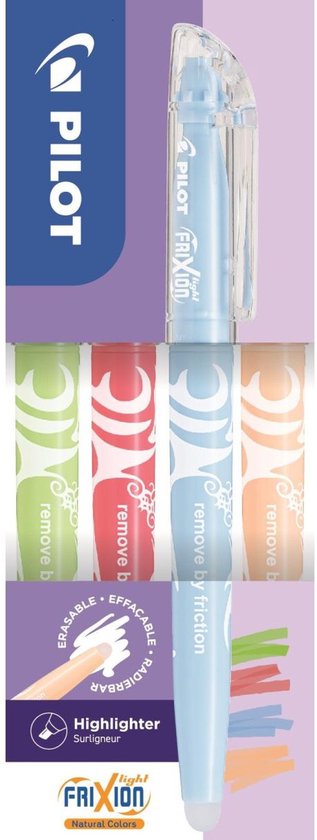 Pilot Frixion - Light Natural Set - 4 Kleuren - Licht Groen-Rood ...