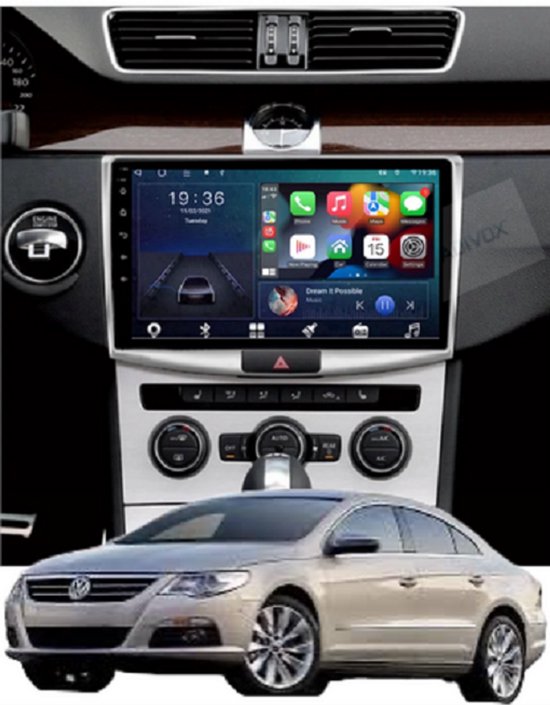 ADIVOX 10.1 inch geschikt voor VW Passat B6/B7 2010-2016 Android 14 2GB ...