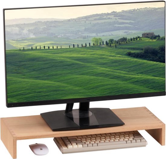 Monitorstandaard Houten Standaard - Ergonomisch Design - 1 Stuk ...