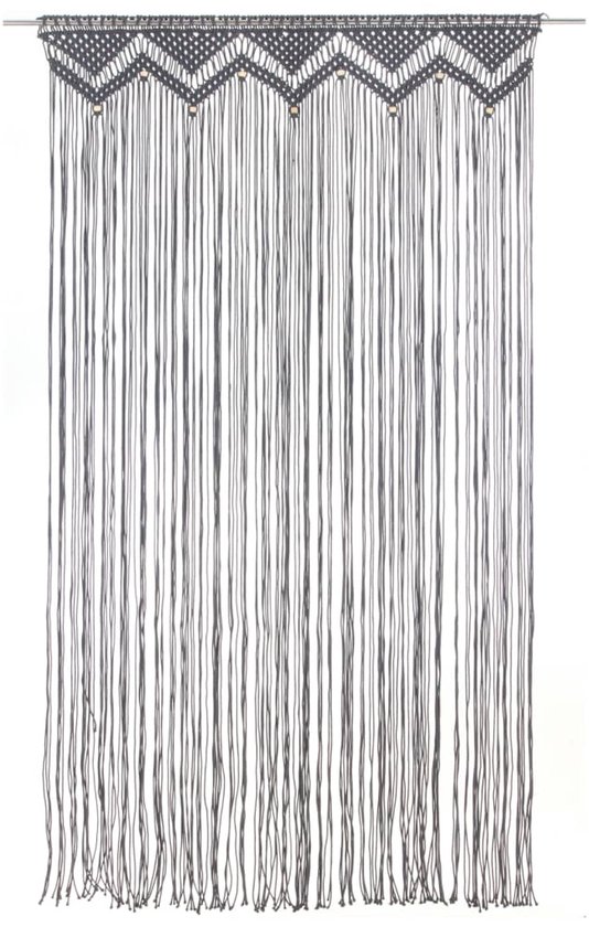 FIONERA Gordijn macramé 140x240 cm katoen antraciet | bol