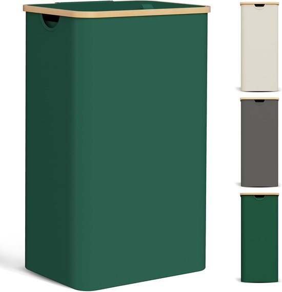 Candala Wasmand met deksel, 85 liter, wasverzamelaar, smal, met waszak, grote... | bol