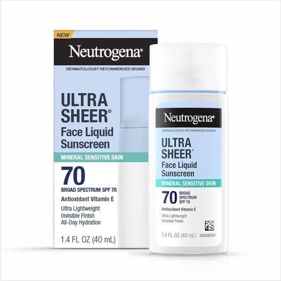 Neutrogena Ultra Sheer Mineral Face Liquid Sunscreen - SPF 70 - 40ml | bol