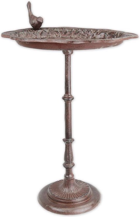 Gietijzeren vogelbad op voetstuk | bol