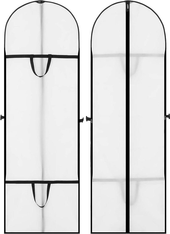 Jurkhoezen lang 2 stuks-extra lange jurk tassen hoezen-met handvat lengte jurk... | bol
