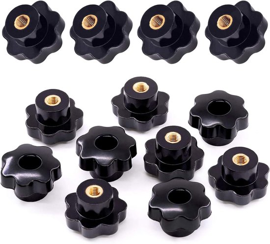 15Pcs M8 7 Ster Door Gat Knop Vrouwelijke Draad Moer Klemknop Grip ...