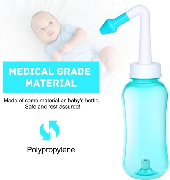 Neusdouche Set voor Volwassenen & Kinderen | Neus Spoel Kit 300ML BPA ...