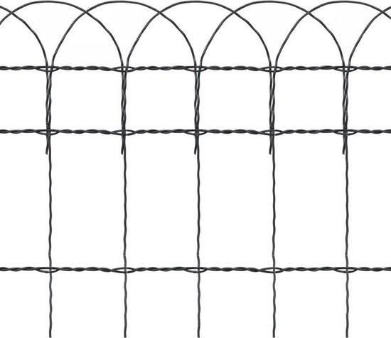 vidaXL Borderafscheiding 10x0,4 m gepoedercoat ijzer ...