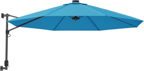 vidaXL Wandparasol 290 cm zeeblauw - Parasol - Parasols - Wandparasol ...