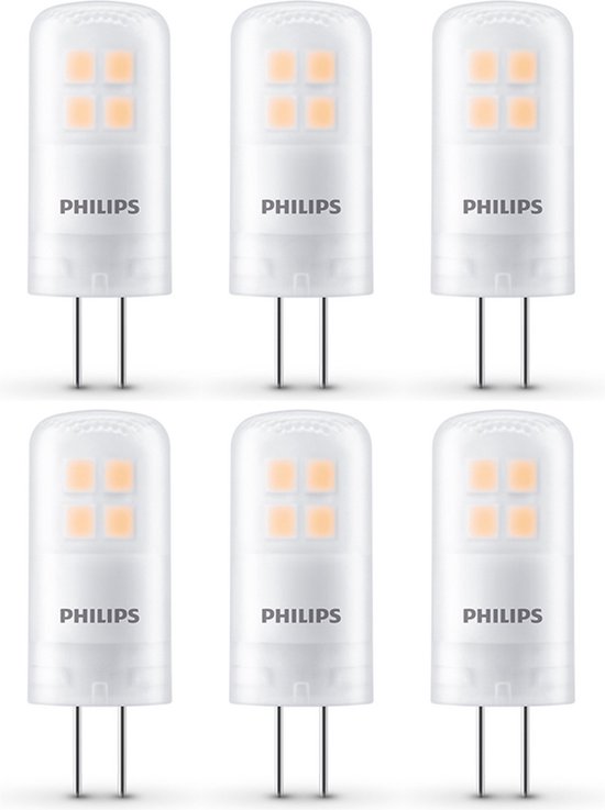 6x Philips G4 LED Lamp warm wit - 1.8W LED vervangt 20W halogeen ...
